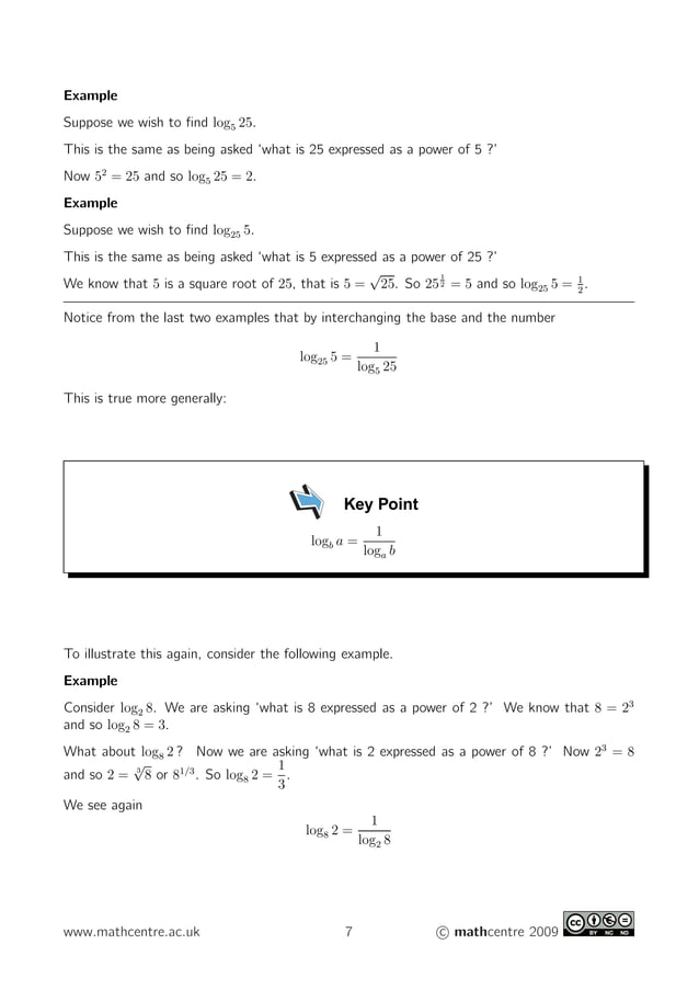 Logarithms Text | PDF