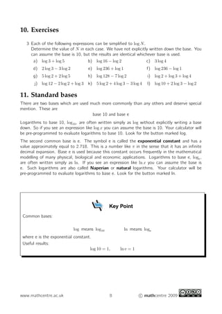 Logarithms Text | PDF