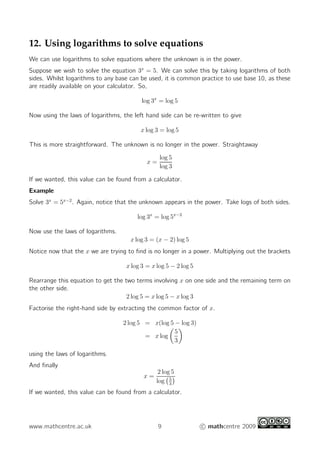 Logarithms Text | PDF