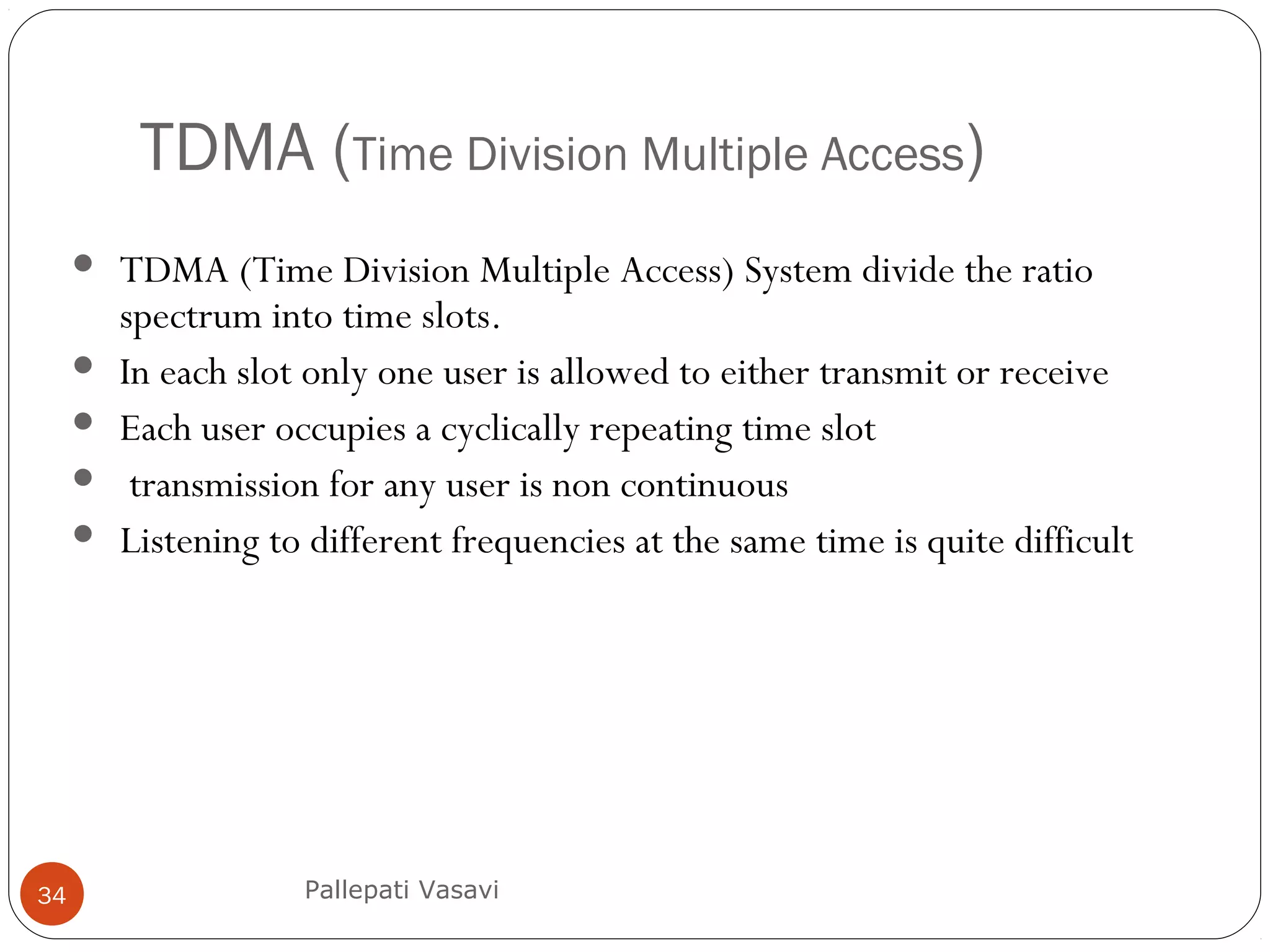 Mobile computing unit2,SDMA,FDMA,CDMA,TDMA Space Division Multi Access ...