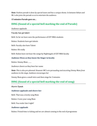 Master of Ceremony Script- Informal Style | DOCX