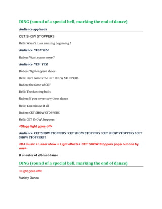 Master of Ceremony Script- Informal Style | DOCX