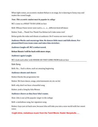 Master of Ceremony Script- Informal Style | DOCX