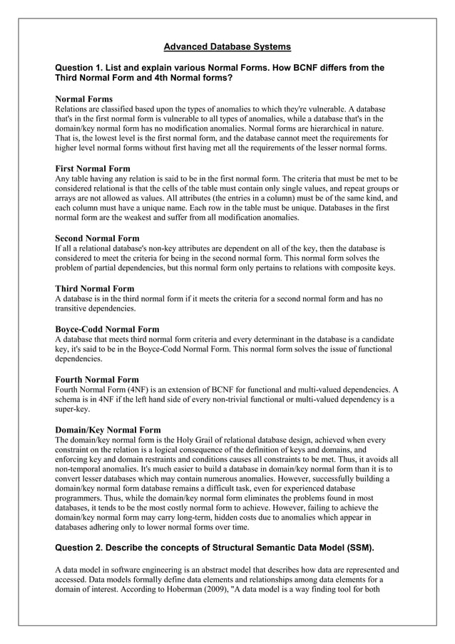 Mc0077 – advanced database systems | PDF