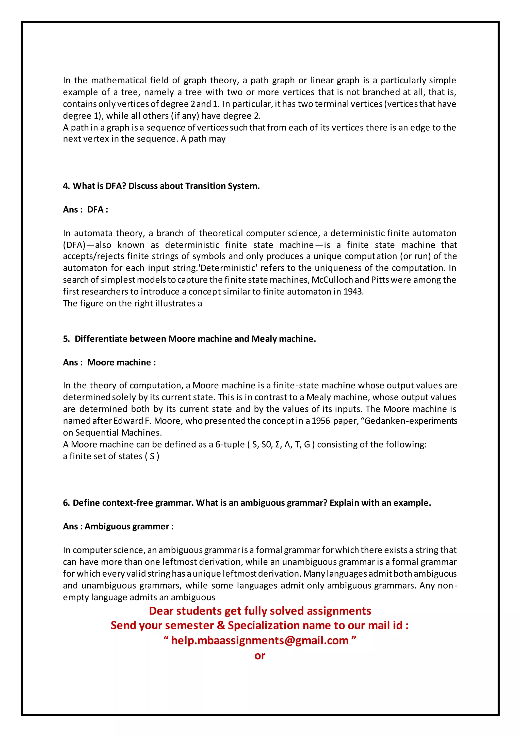 Mc0082 theory of computer science | DOCX