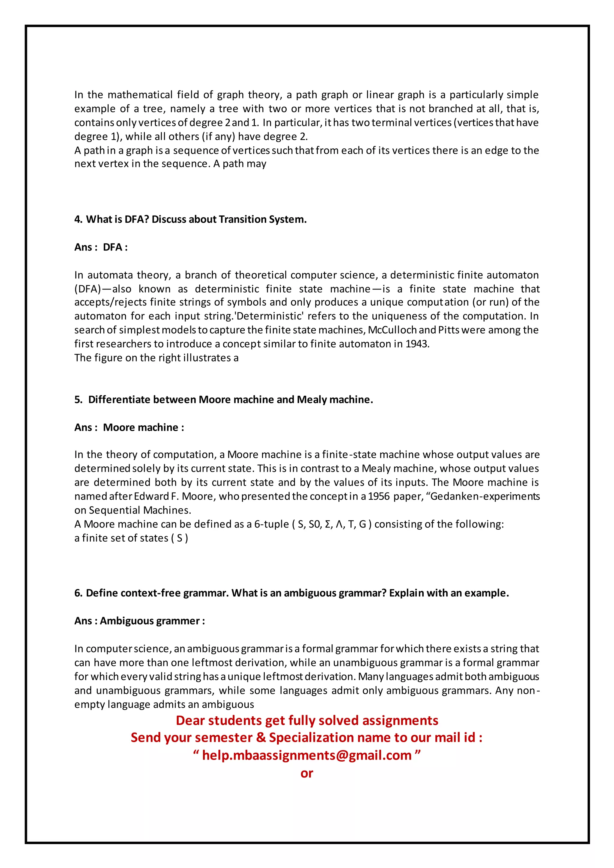 Mc0082 theory of computer science | DOCX