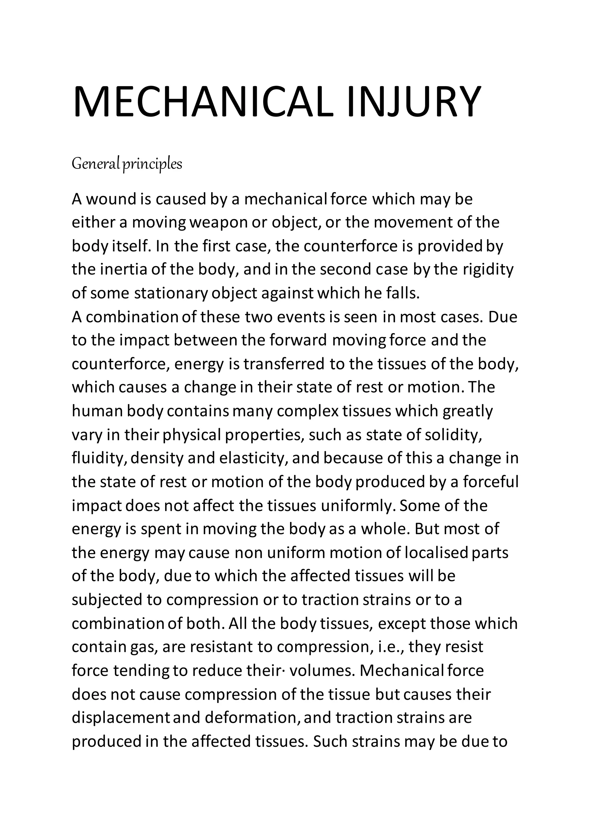 MECHANICAL INJURIES | DOCX