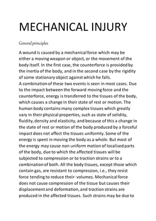 MECHANICAL INJURIES | DOCX