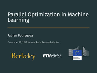 Parallel Optimization in Machine Learning | PPT