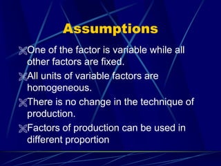 law of variable proportion | PPTX