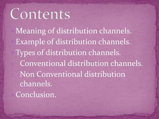 channels of distribution | PPTX