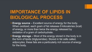 The structure of lipids and it's components | PPTX