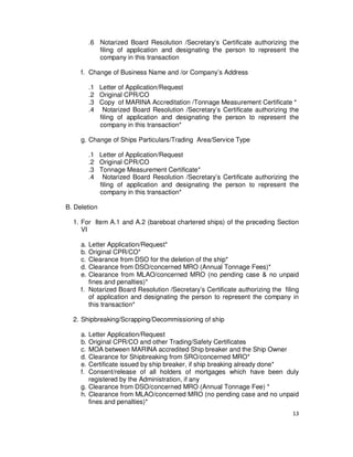 Mc 2013 02 registration and deletion of vessel | PDF