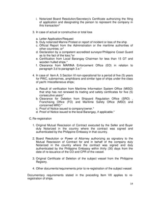 Mc 2013 02 registration and deletion of vessel | PDF