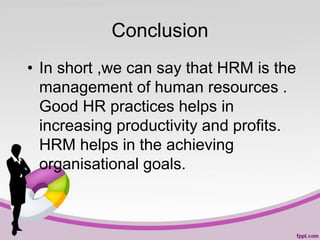 human resource mgt. and its nature and objectives | PPT