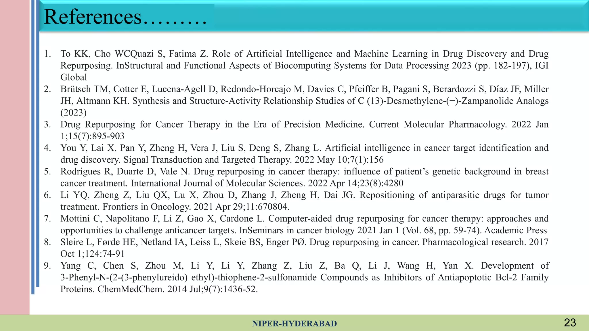 Drug repurposing in cancer & use of Artificial Intelligence(AI).pptx