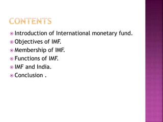 international monetary fund | PPTX | Currencies | Economy