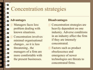 concentration and integration strategies | PPTX