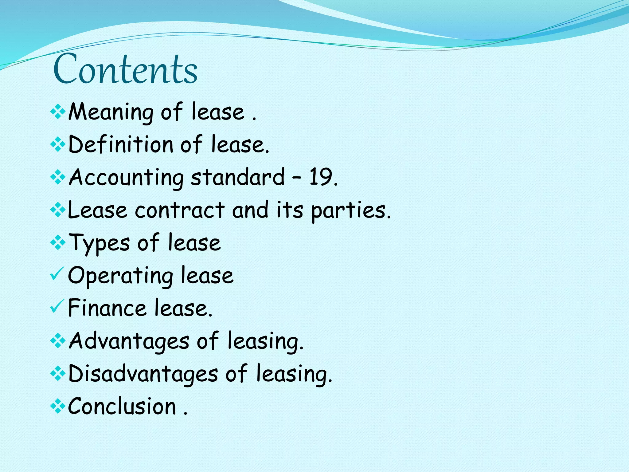 lease accounting and its types | PPTX