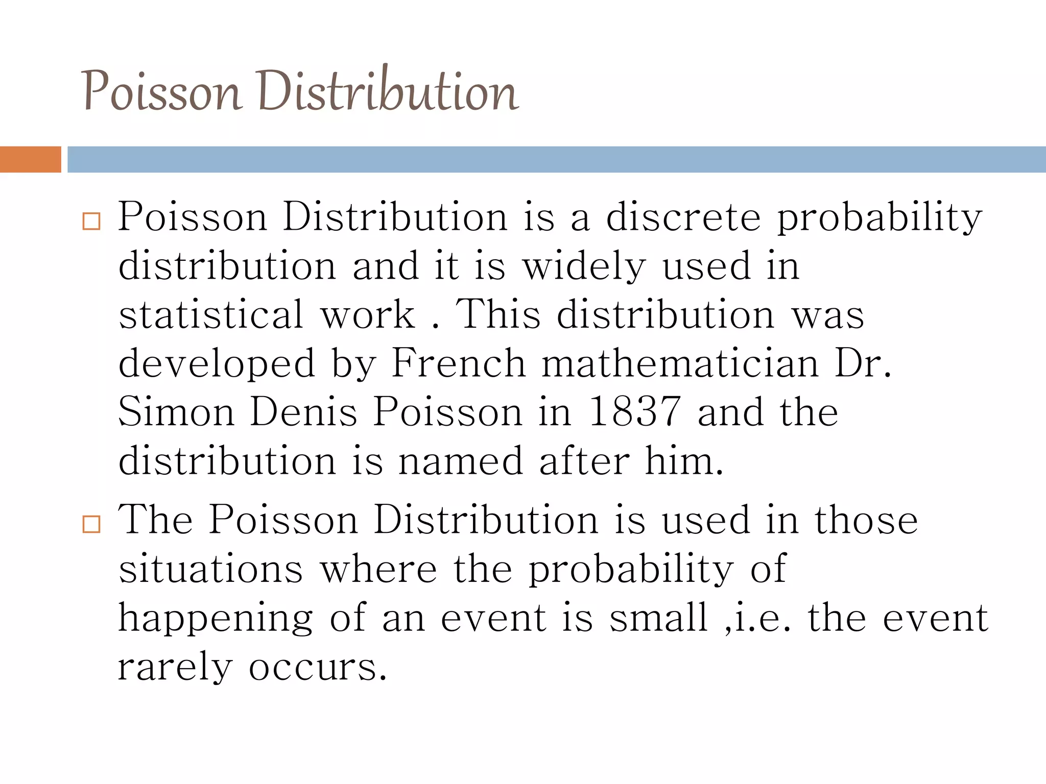 poisson distribution | PPTX