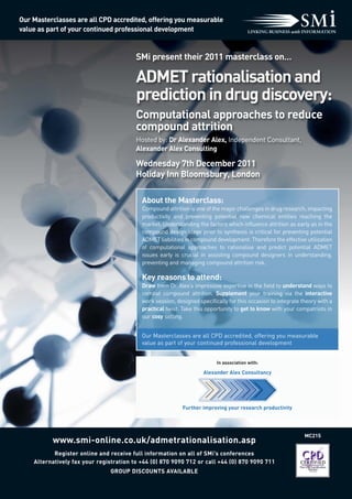 ADMET rationalisation and prediction in drug discovery: Computational ...