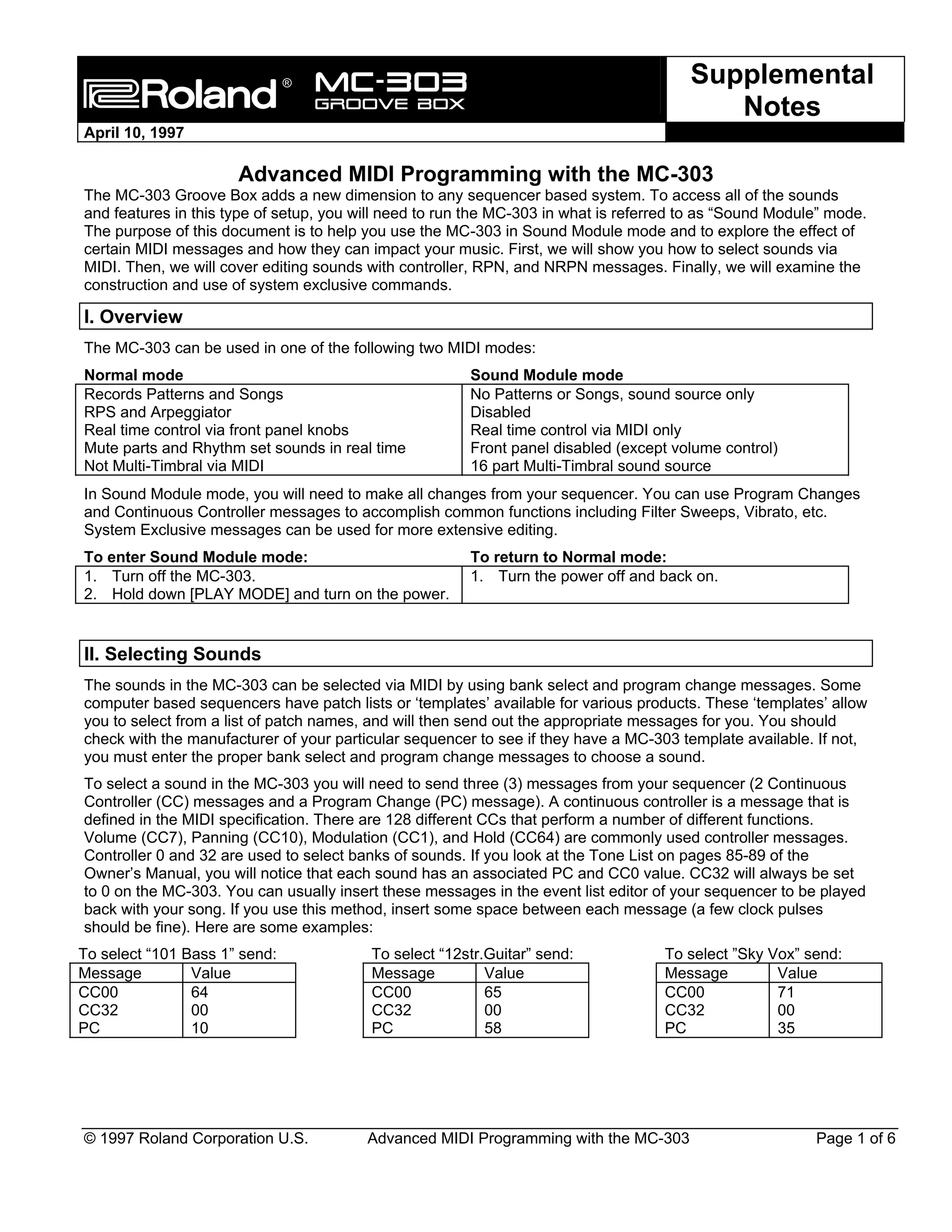 Mc303 Adv Midi | PDF