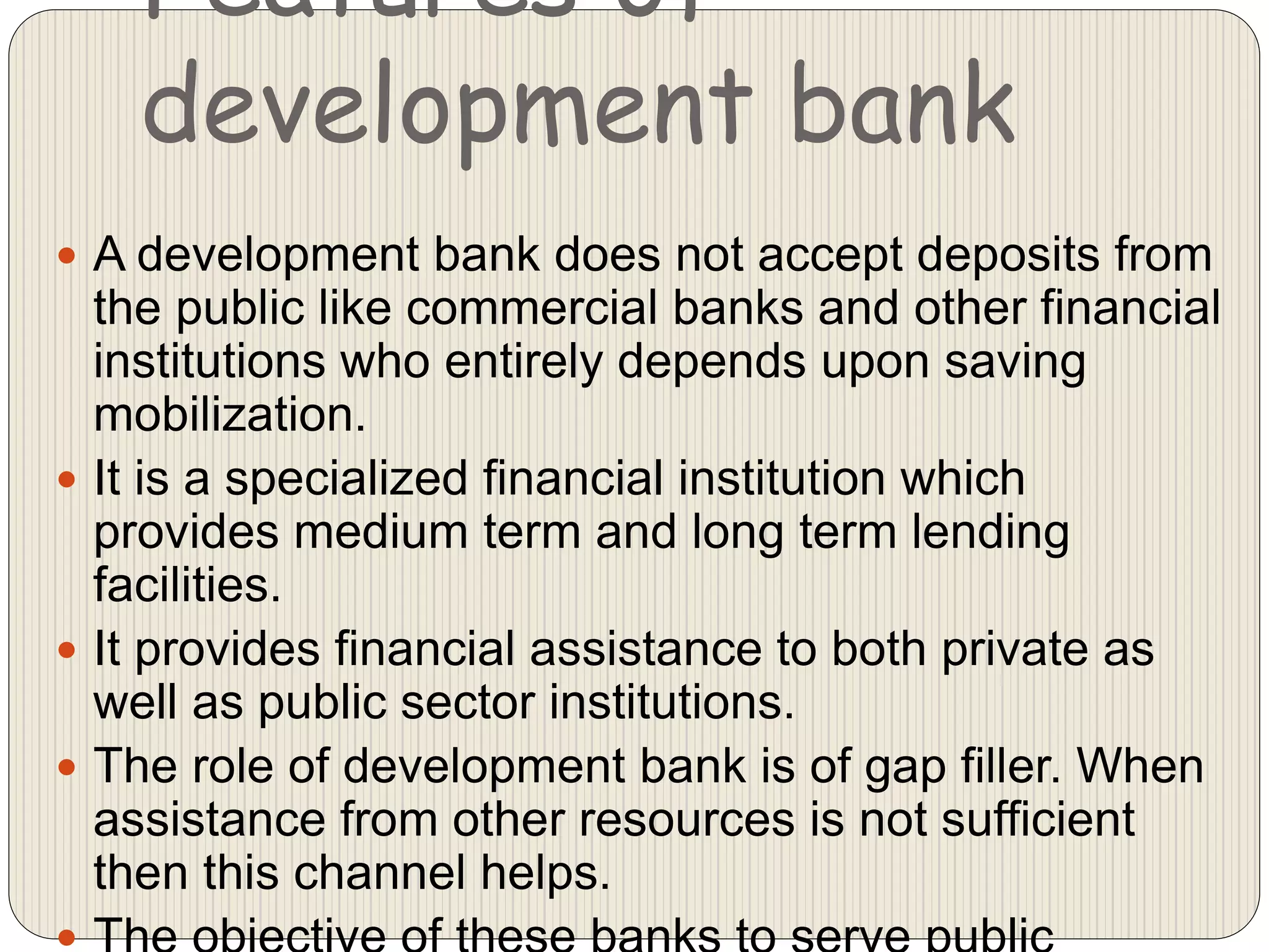 development banks | PPTX
