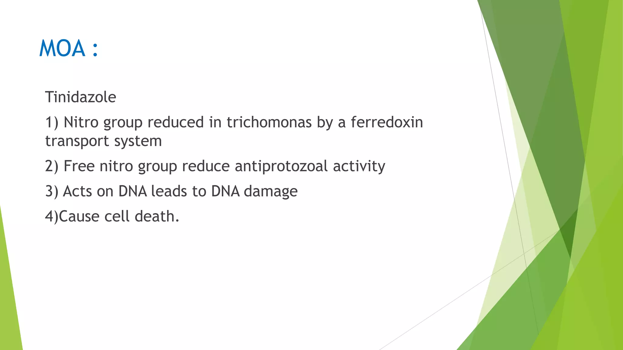 Medicinal Chemistry Tinidazole drug ppt | PPTX