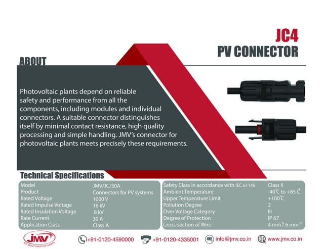 Mc 4 connector from jmv lps ltd | PDF | Physics | Science