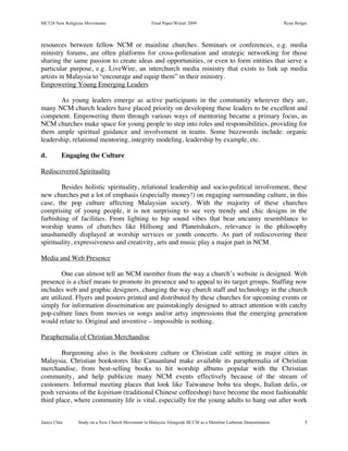 Study on a New Church Movement in Malaysia Alongside BCCM as a Mainline ...