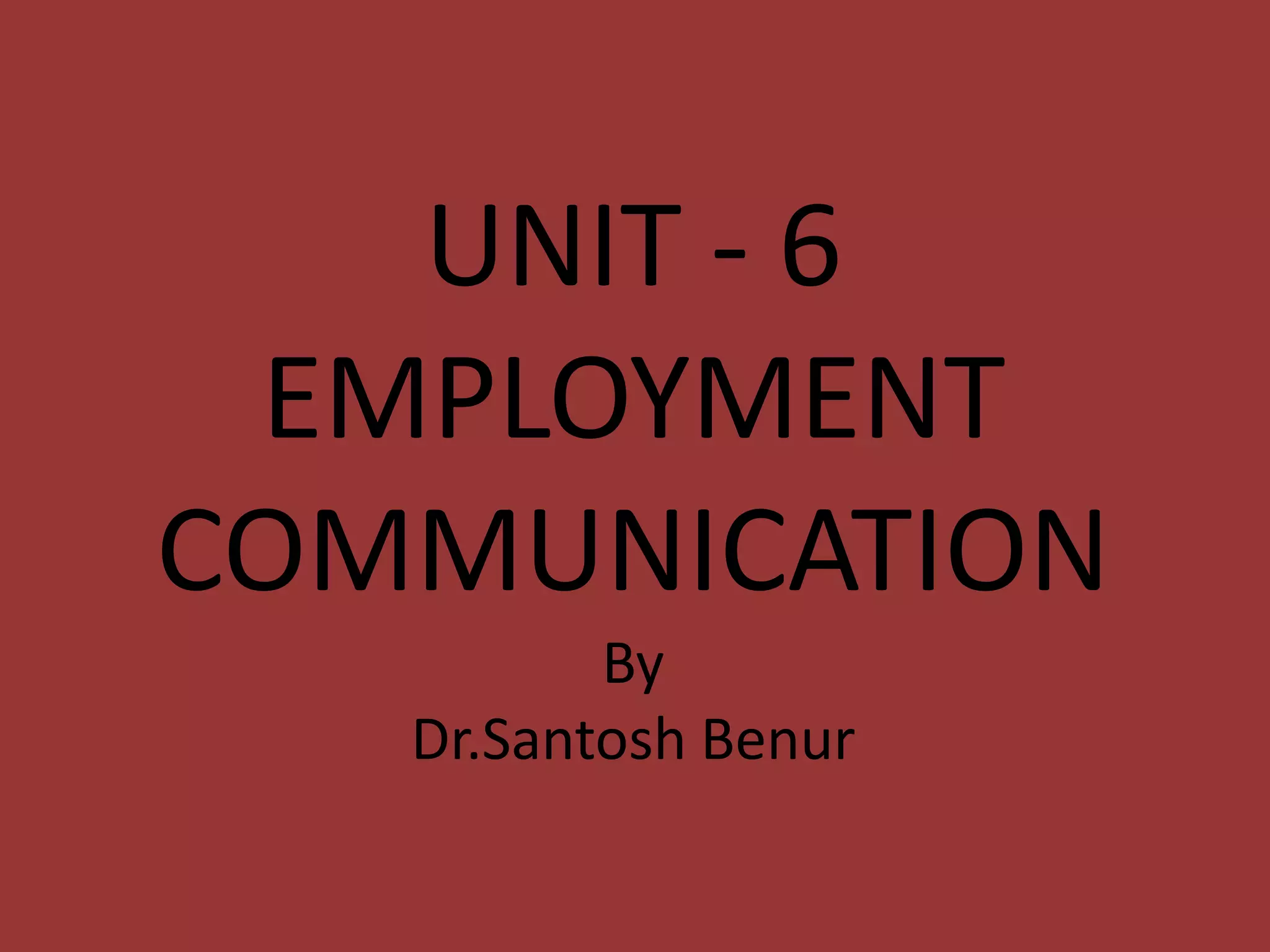 Employment communication | PPT