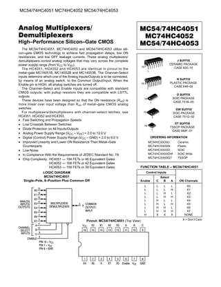 Mc74 hc4051 d | PDF