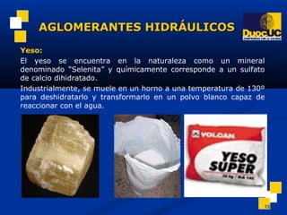 Materiales Aglomerantes | PPT
