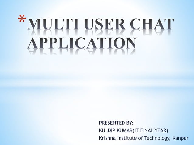 Chat Application | PPTX | Email | Internet