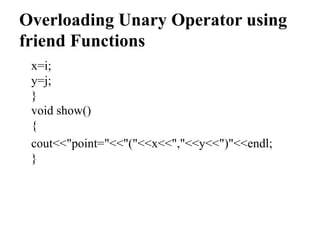 Mca 2nd sem u-4 operator overloading | PPT