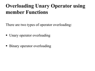 Mca 2nd sem u-4 operator overloading | PPT