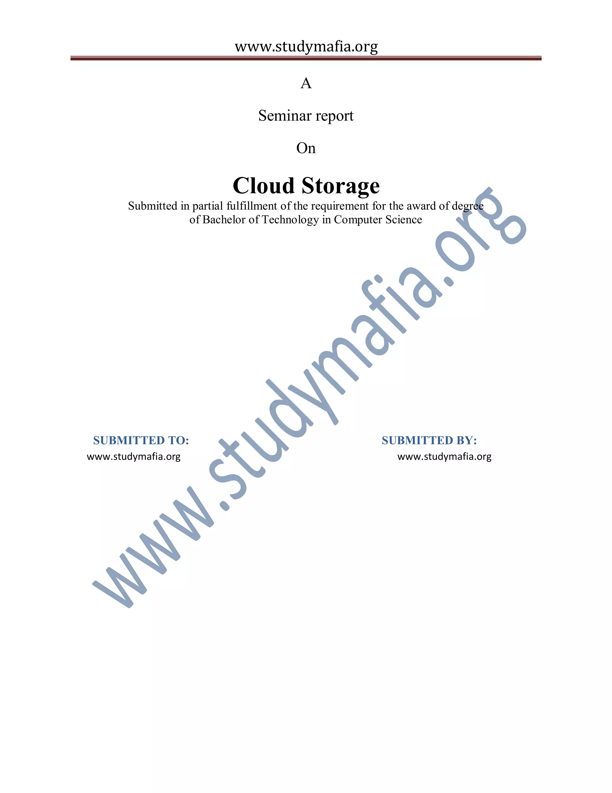 Mca cloud-storage-report | PDF