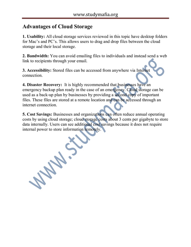 Mca cloud-storage-report | PDF