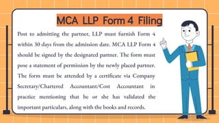 Complete Details About MCA LLP Form 4 | PPT