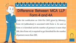 Complete Details About MCA LLP Form 4 | PPT