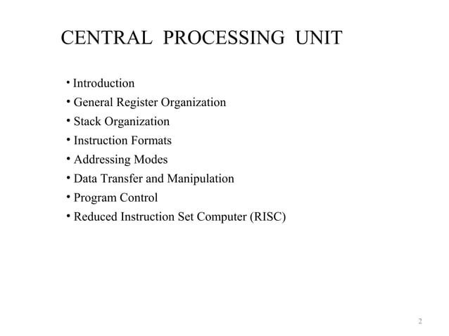 central processing unit and pipeline | PPT
