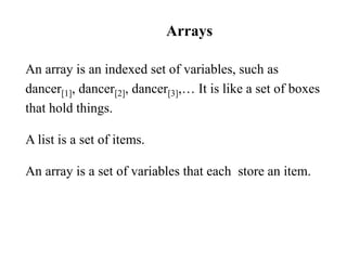 Mca ii dfs u-2 array records and pointer | PPT