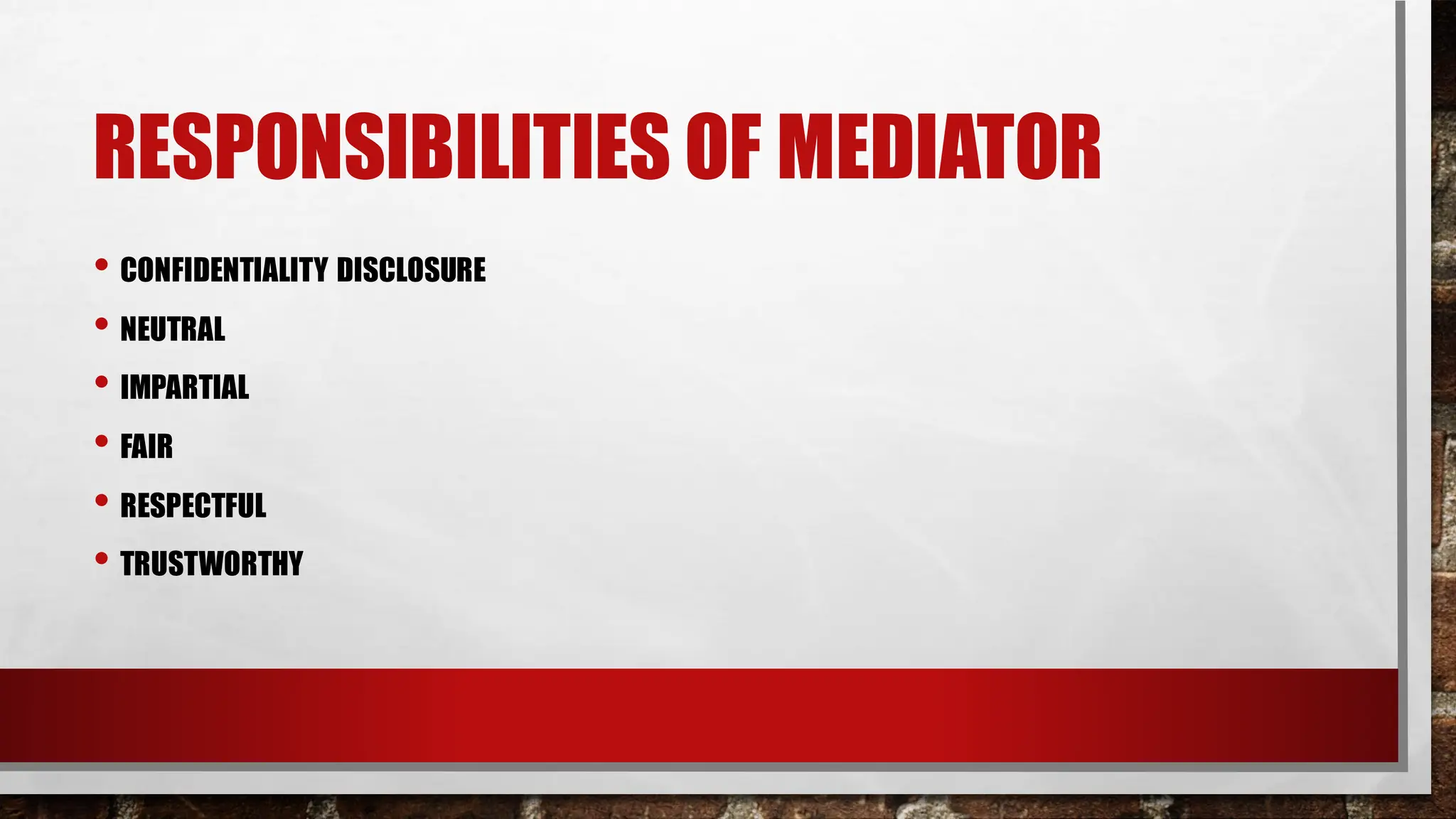 Role and Responsibilities of Mediator and Approach | PDF