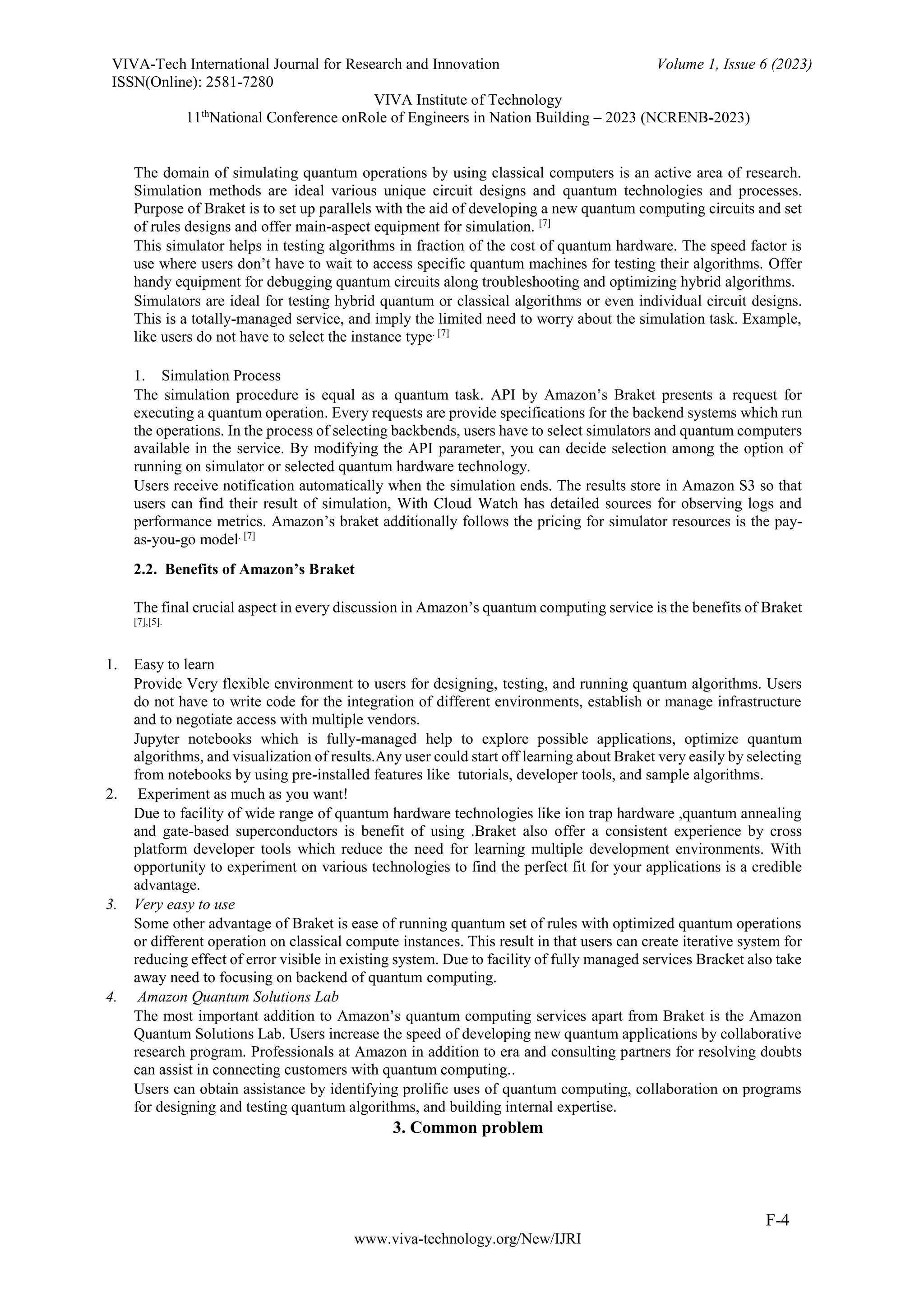 Accelerate Quantum Computing with AWS Braket | PDF