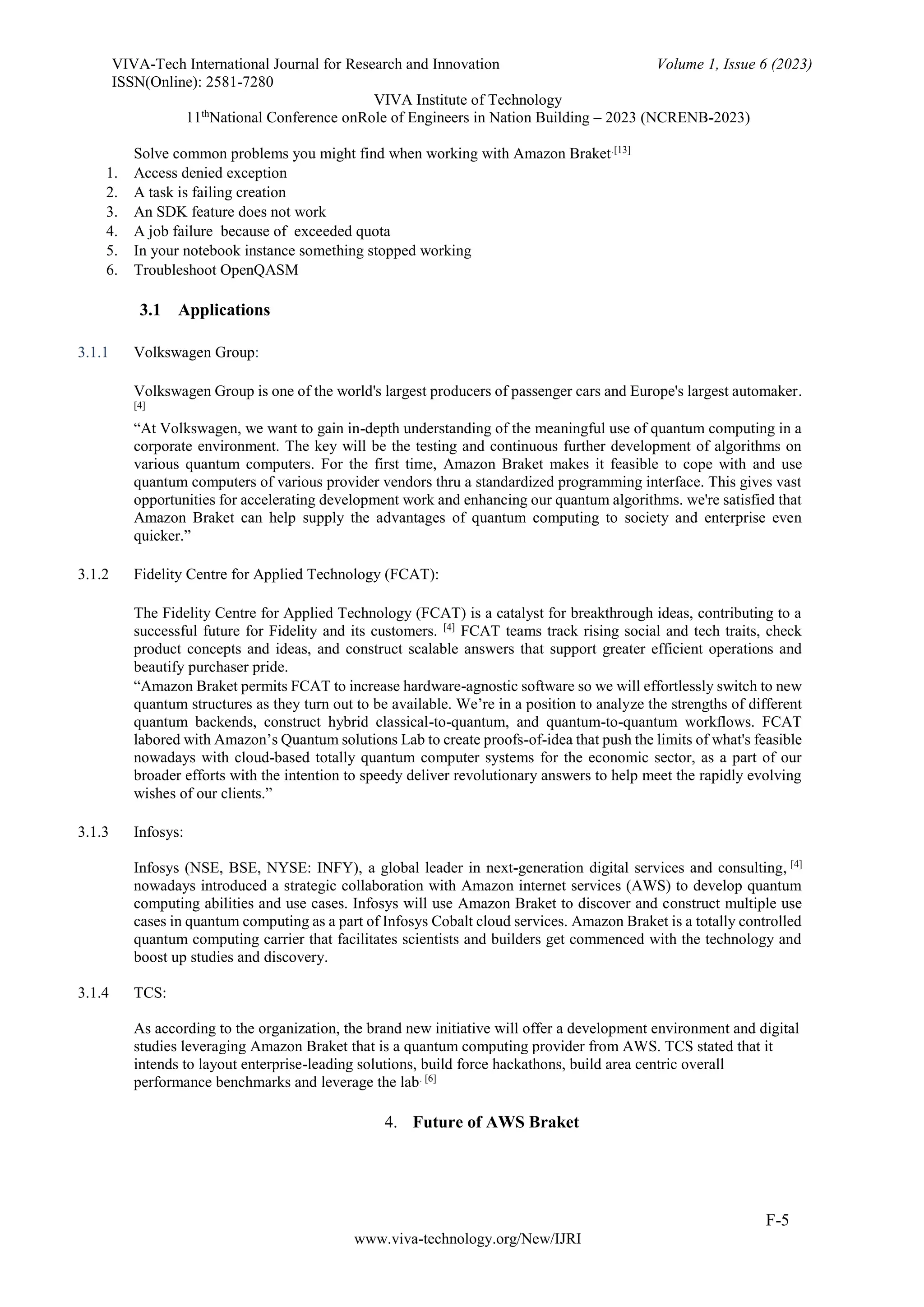 Accelerate Quantum Computing with AWS Braket | PDF