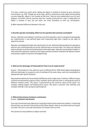 Mca2030 object oriented programming – c++ | DOCX | Programming ...