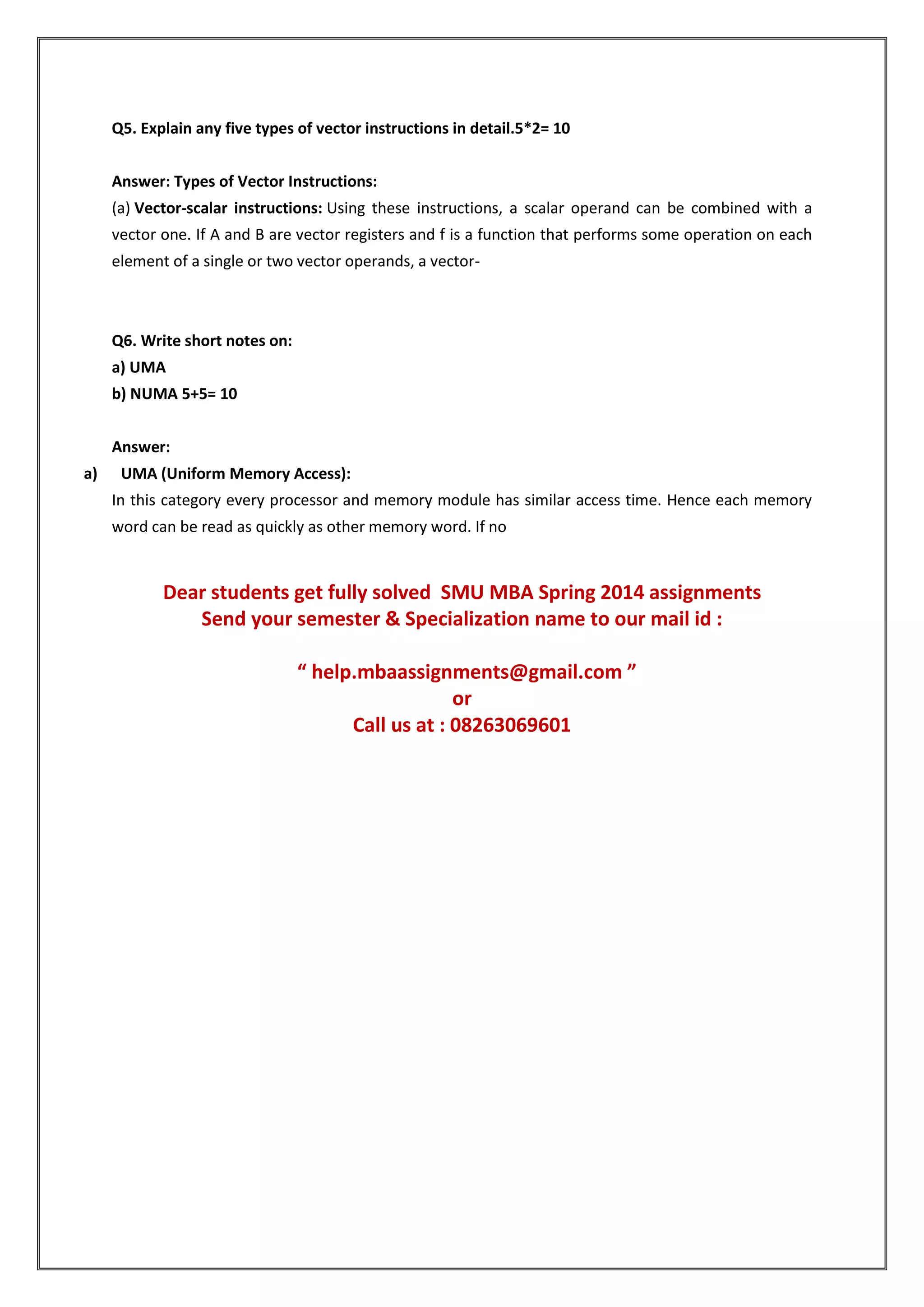 Mca2050 computer architecture | DOCX