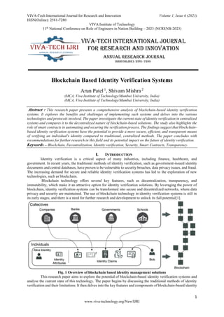 Blockchain Based Identity Verification Systems | PDF