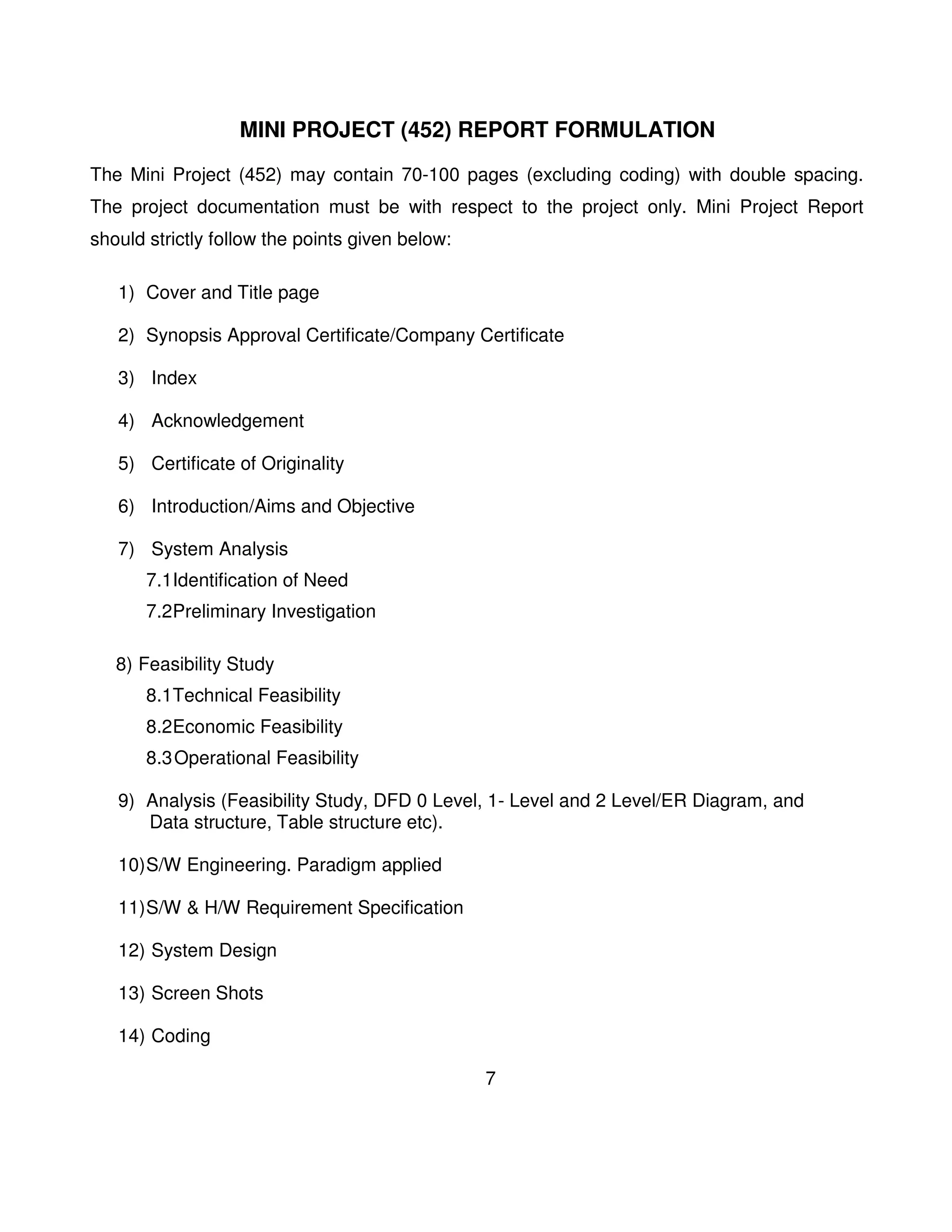 Mca 452 mini_project_guidelines_2013 | PDF