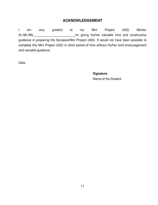 Mca 452 mini_project_guidelines_2013 | PDF